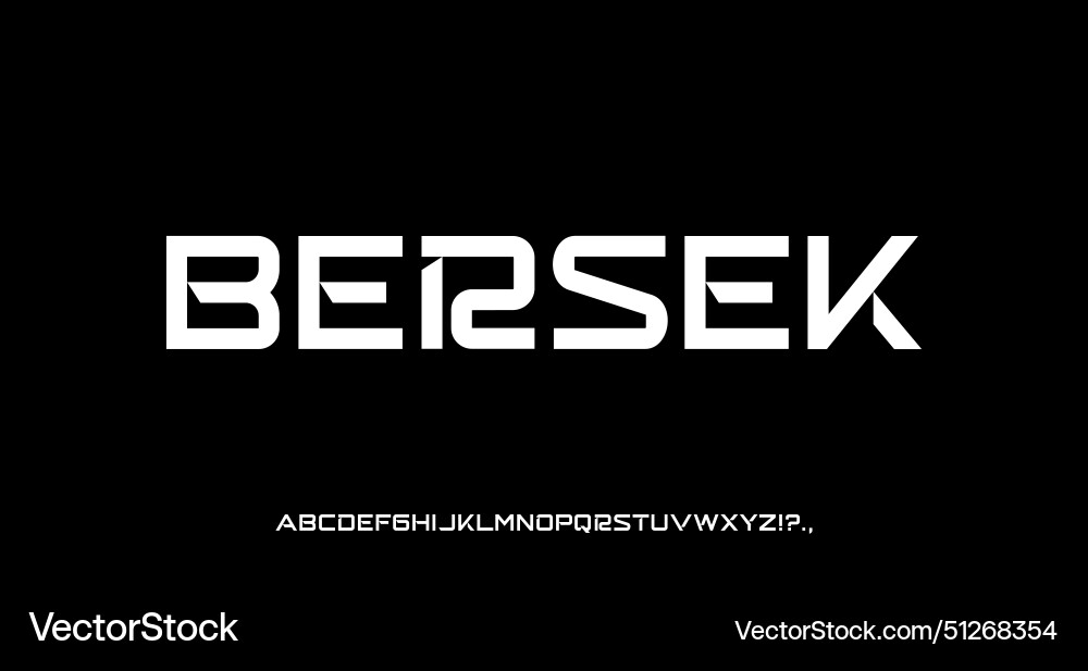 Futuristic technology font typeface Royalty Free Vector