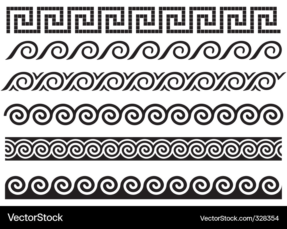 Greek design elements Royalty Free Vector Image