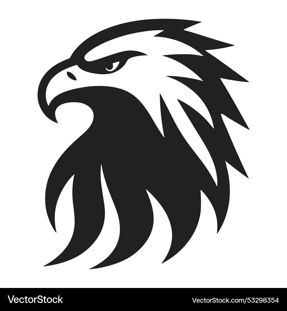 Premium quality hawk head silhouette Royalty Free Vector