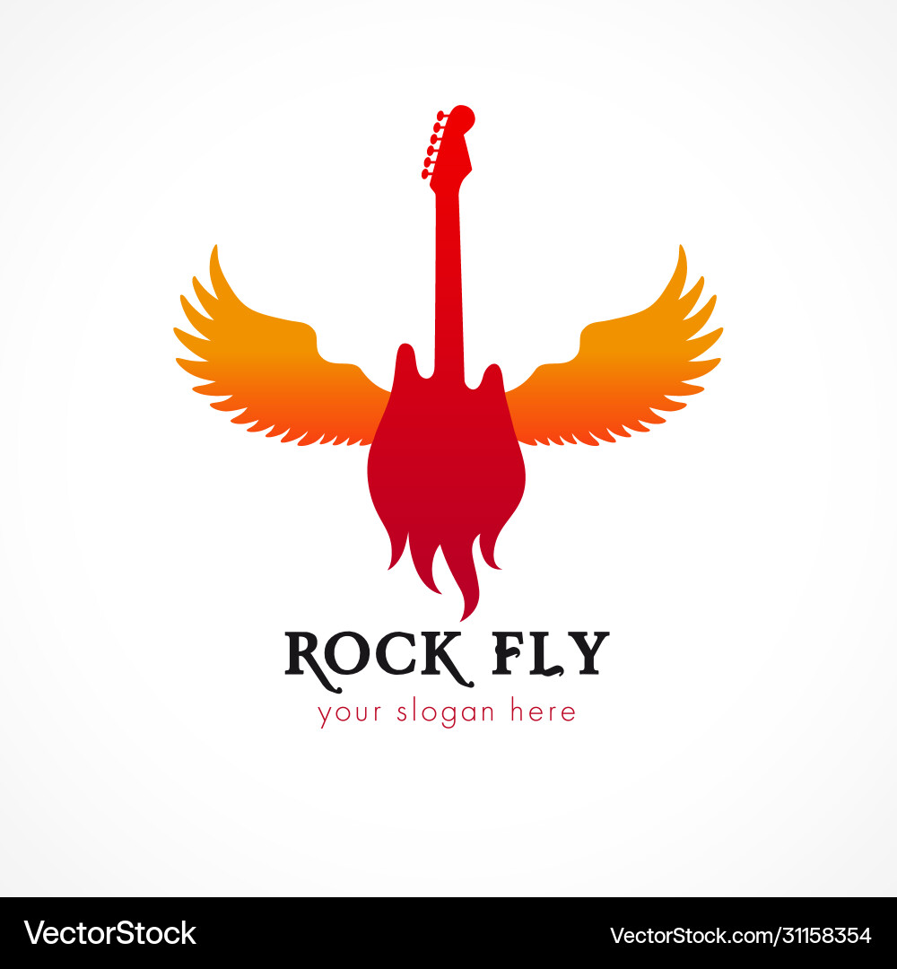 Rock fly logo Royalty Free Vector Image - VectorStock