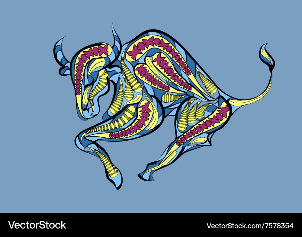 Taurus zodiac sign Royalty Free Vector Image - VectorStock