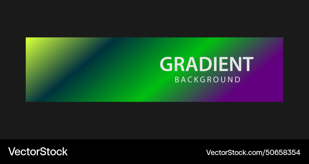 Vibrant gradient color horizontal banner template Vector Image