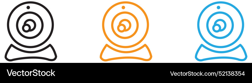 Webcam logo set collection for web app ui Vector Image