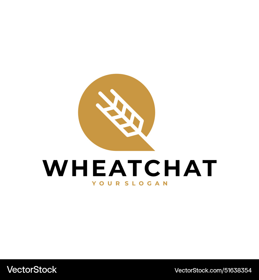 Wheat chat communication talk logo icon Royalty Free Vector