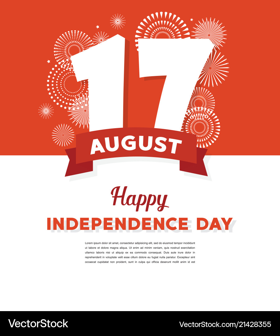 17 august indonesia happy independence day Vector Image