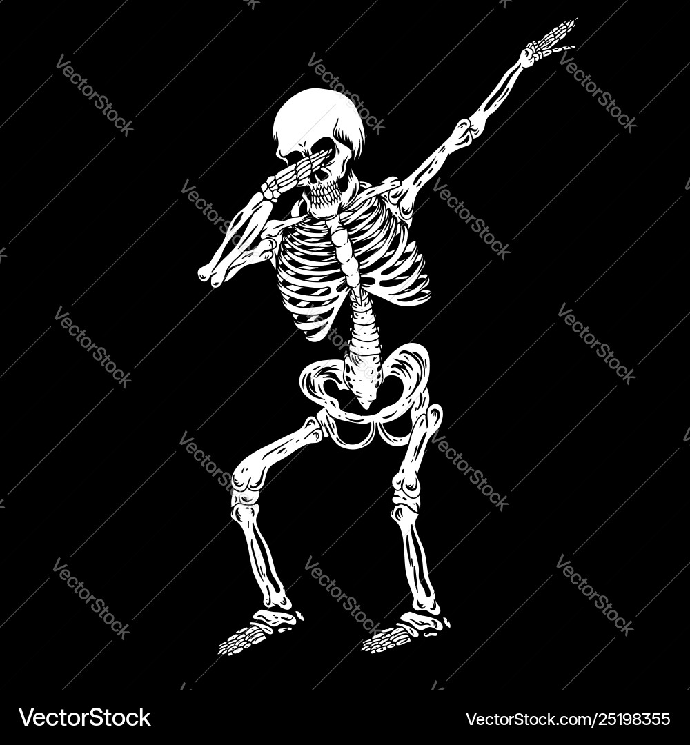 Dabbing Skeleton Royalty Free Vector Image - VectorStock