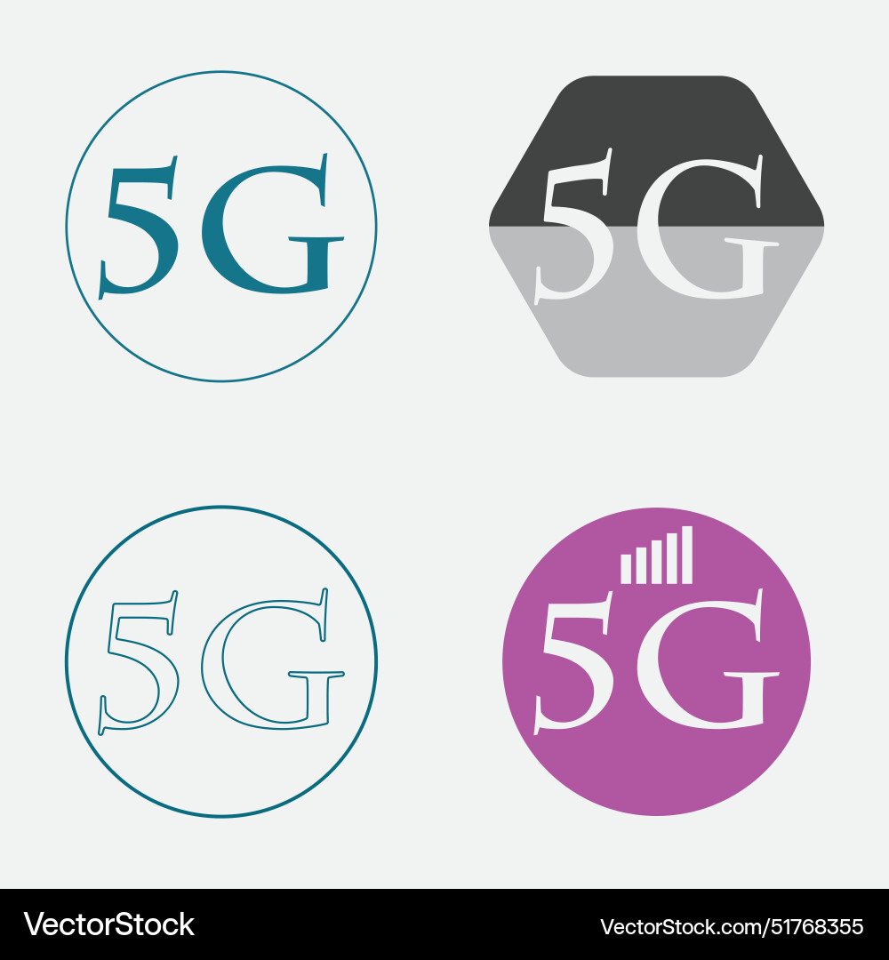 Five g logo Royalty Free Vector Image - VectorStock