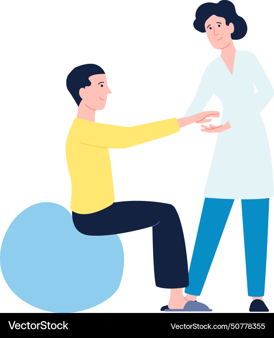 Injury recovery medical therapy exercise Vector Image