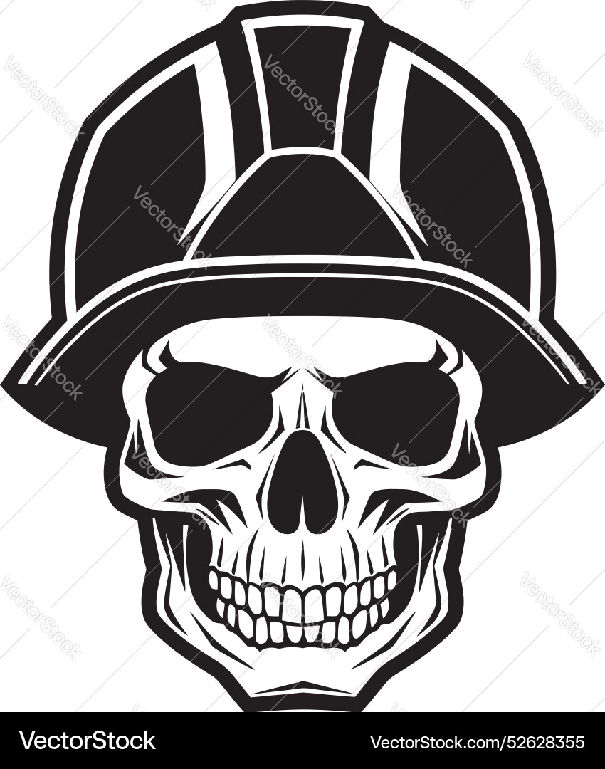 Scaffold sentinel skull worker helmet icon safety Vector Image