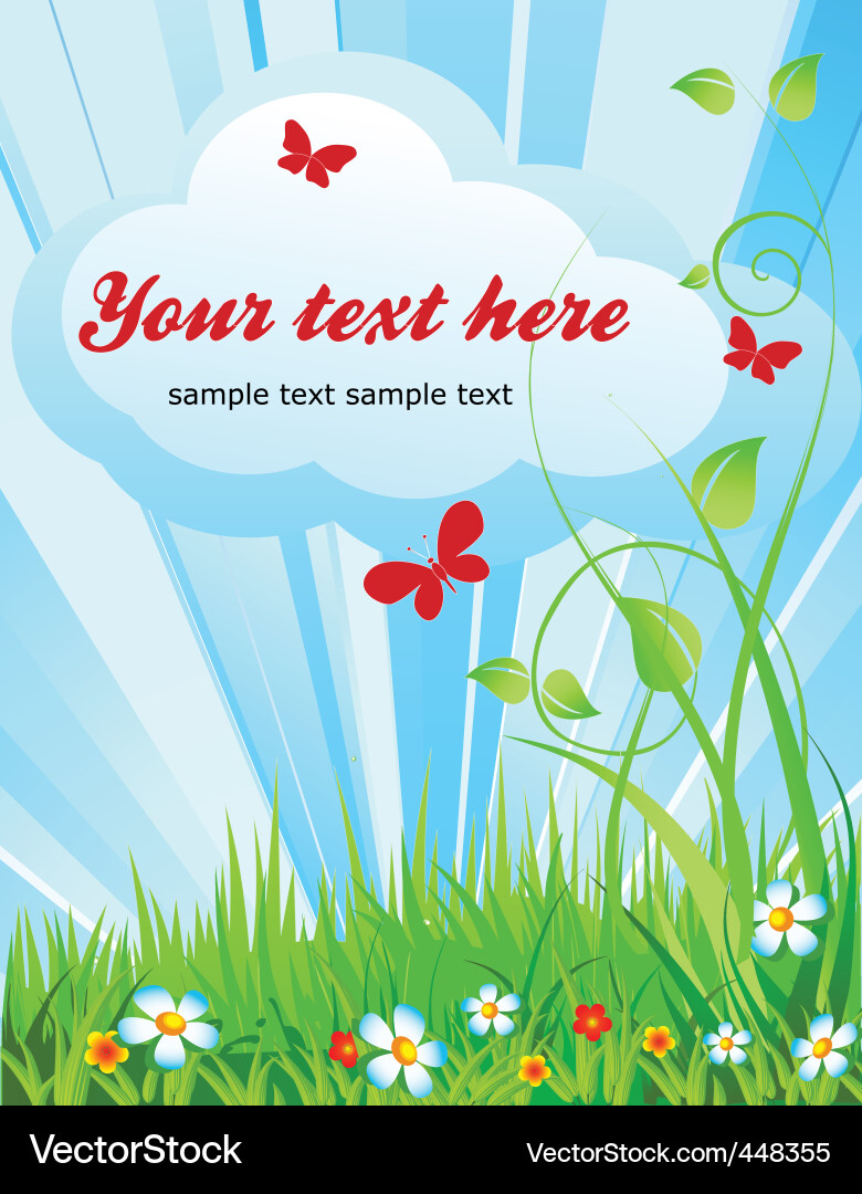 Vibrant Spring Meadow Banner Royalty Free Vector Image