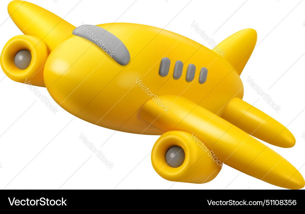 3d plane icon Royalty Free Vector Image - VectorStock