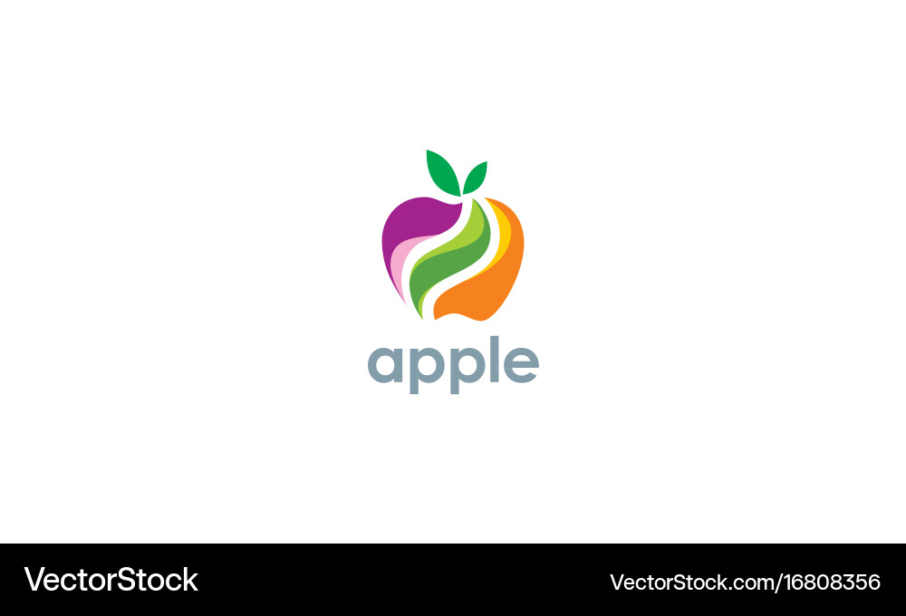 Apple fruit logo Royalty Free Vector Image - VectorStock
