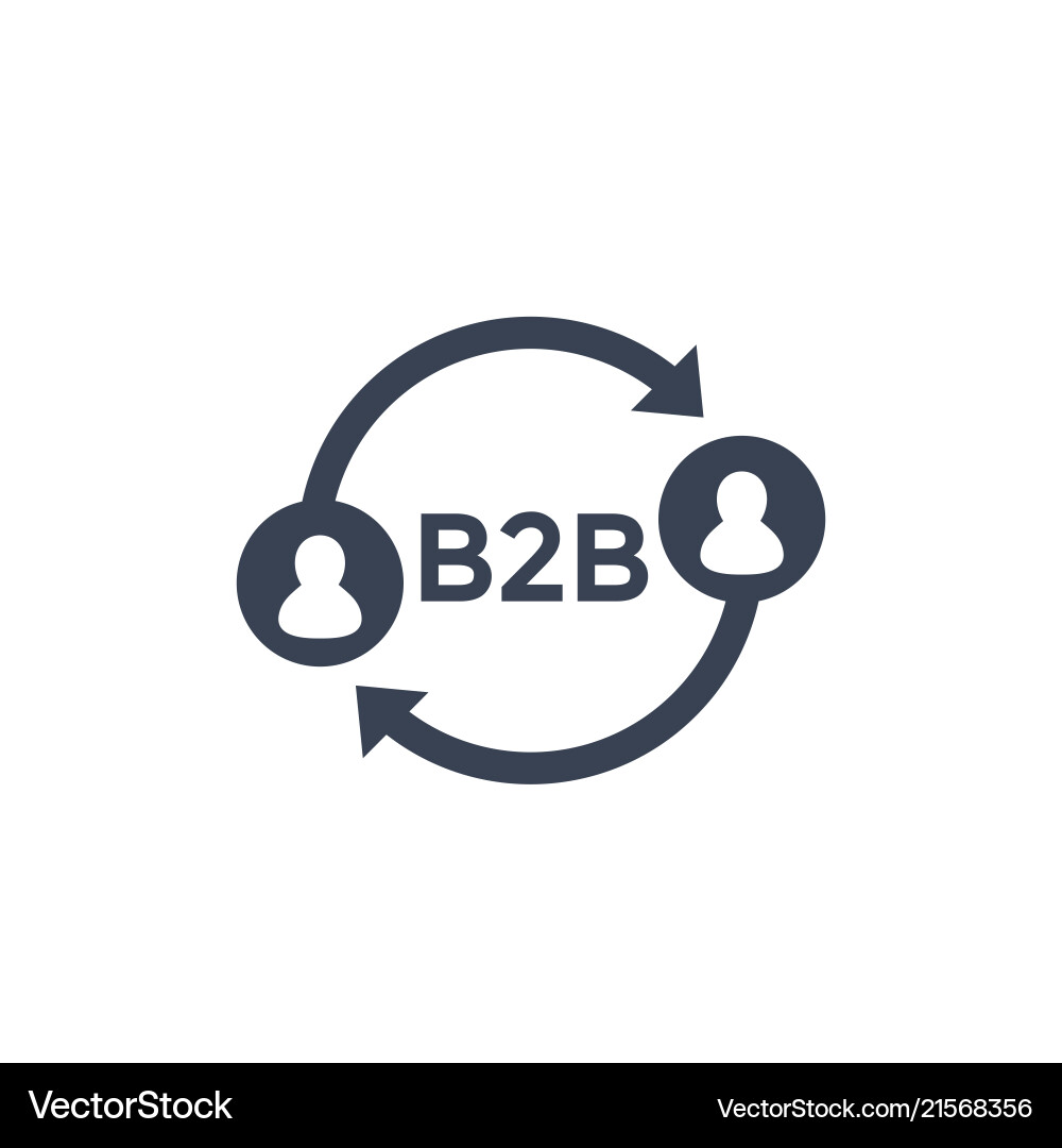 B2b icon on white Royalty Free Vector Image - VectorStock