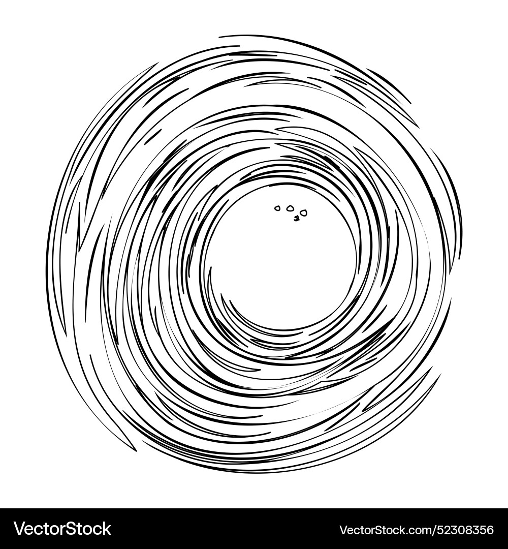 Black hole outline sketch Royalty Free Vector Image