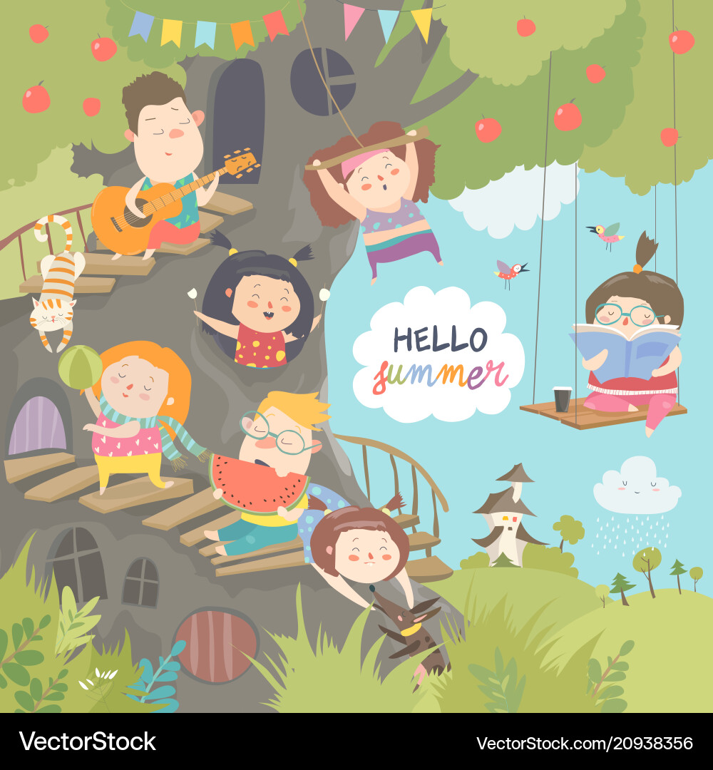 Tree Cat Swing Vector Images (67)