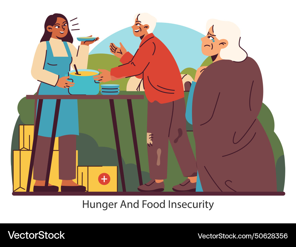 Community support flat Royalty Free Vector Image