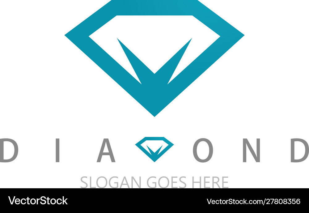 Diamond logo Royalty Free Vector Image - VectorStock