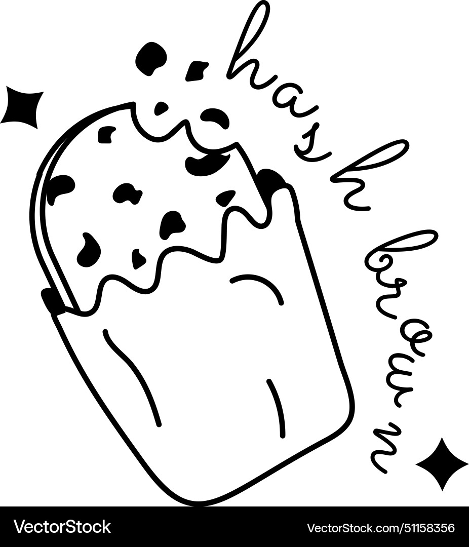 Hash brown Royalty Free Vector Image - VectorStock