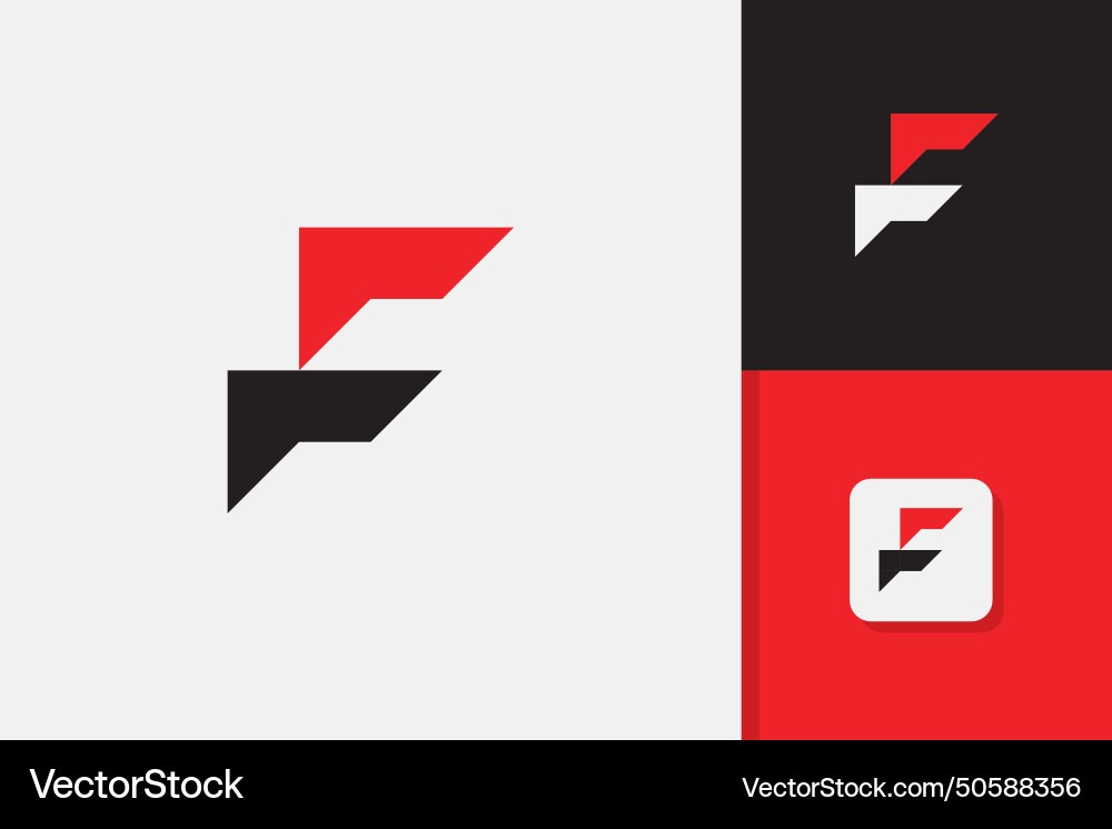 Letter f logo design icon template Royalty Free Vector Image