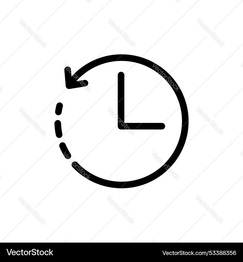 Past time icon set recent browser history symbol Vector Image