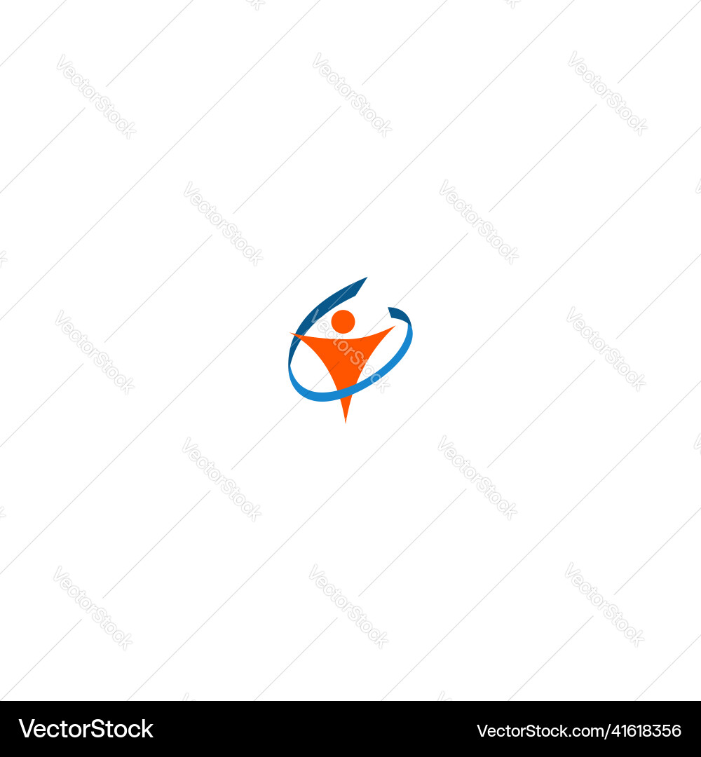 People wealth active abstract logo Royalty Free Vector Image