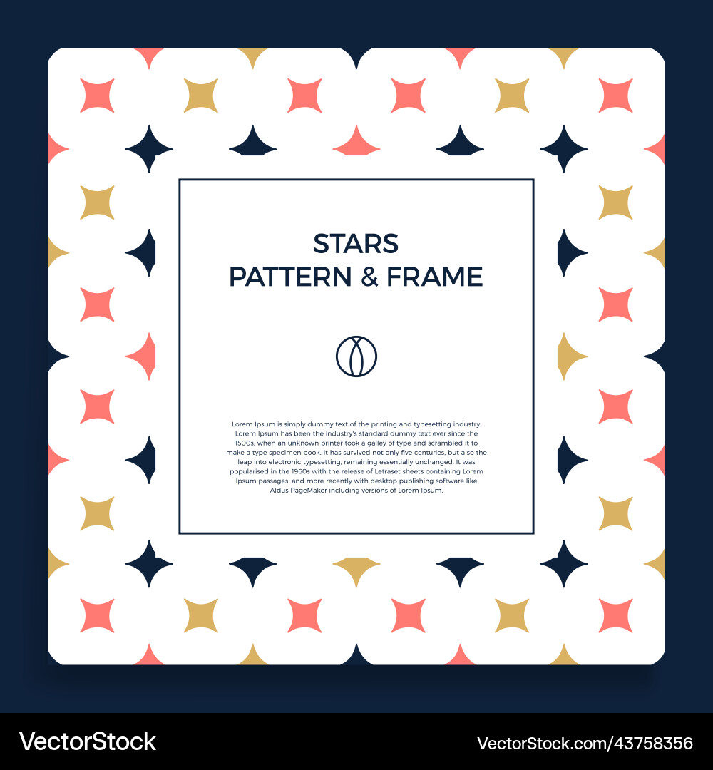 Poster banner or card frame border Royalty Free Vector Image