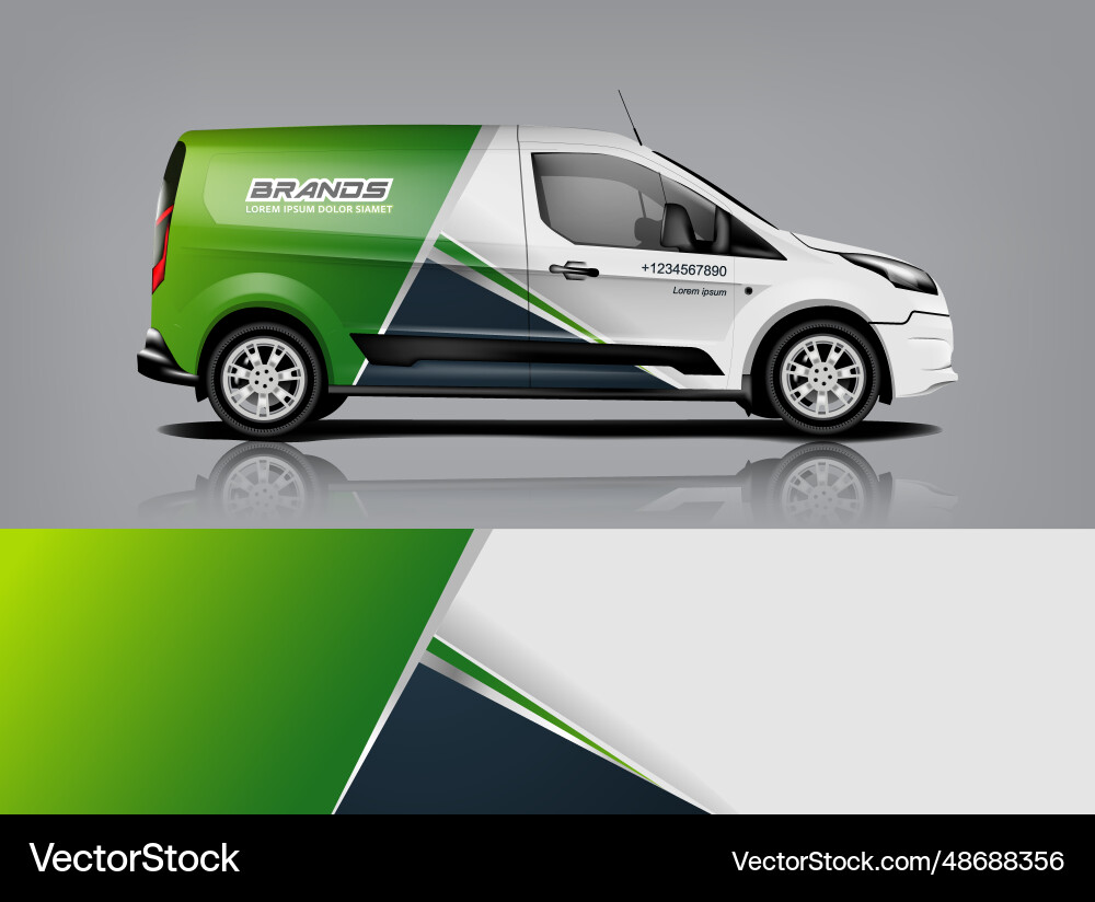 Van wrap design sticker and decal Royalty Free Vector Image