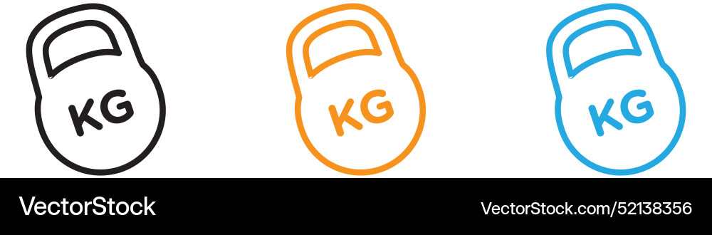 Weight kilogram logo set collection for web app ui