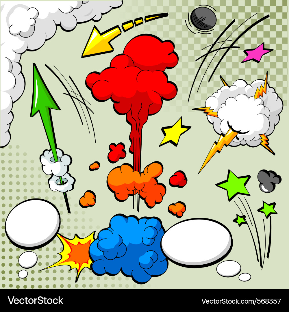 Comic Book Elements Royalty Free Vector Image - VectorStock