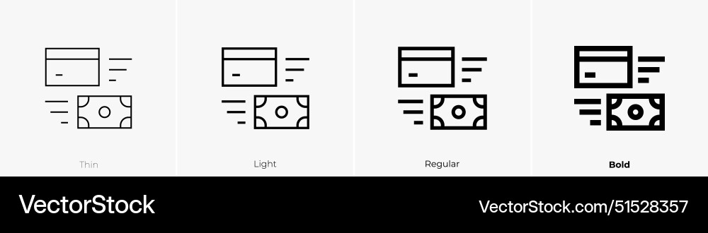 Exchange icon thin light regular and bold style Vector Image