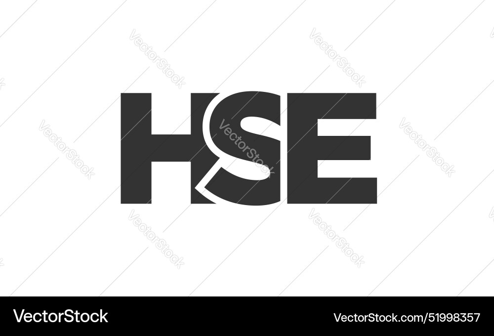 Hse logo design template with strong and modern Vector Image