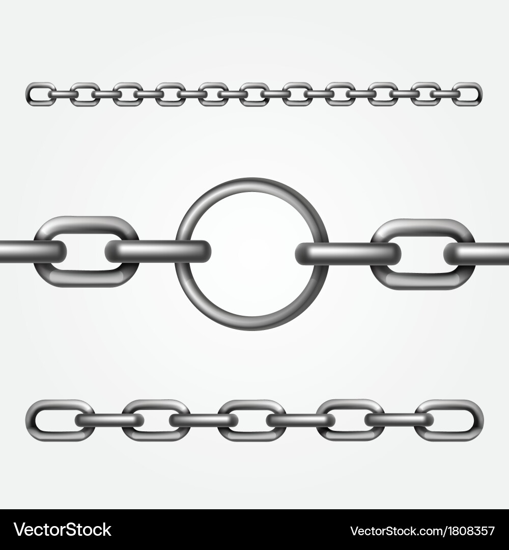 Metal chain Royalty Free Vector Image - VectorStock