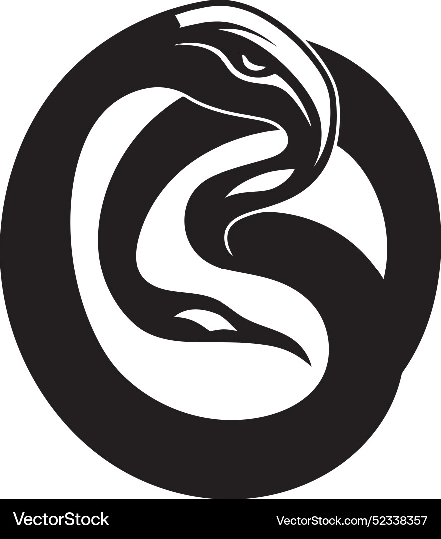 Midnight scales snake charminky viper noir Vector Image