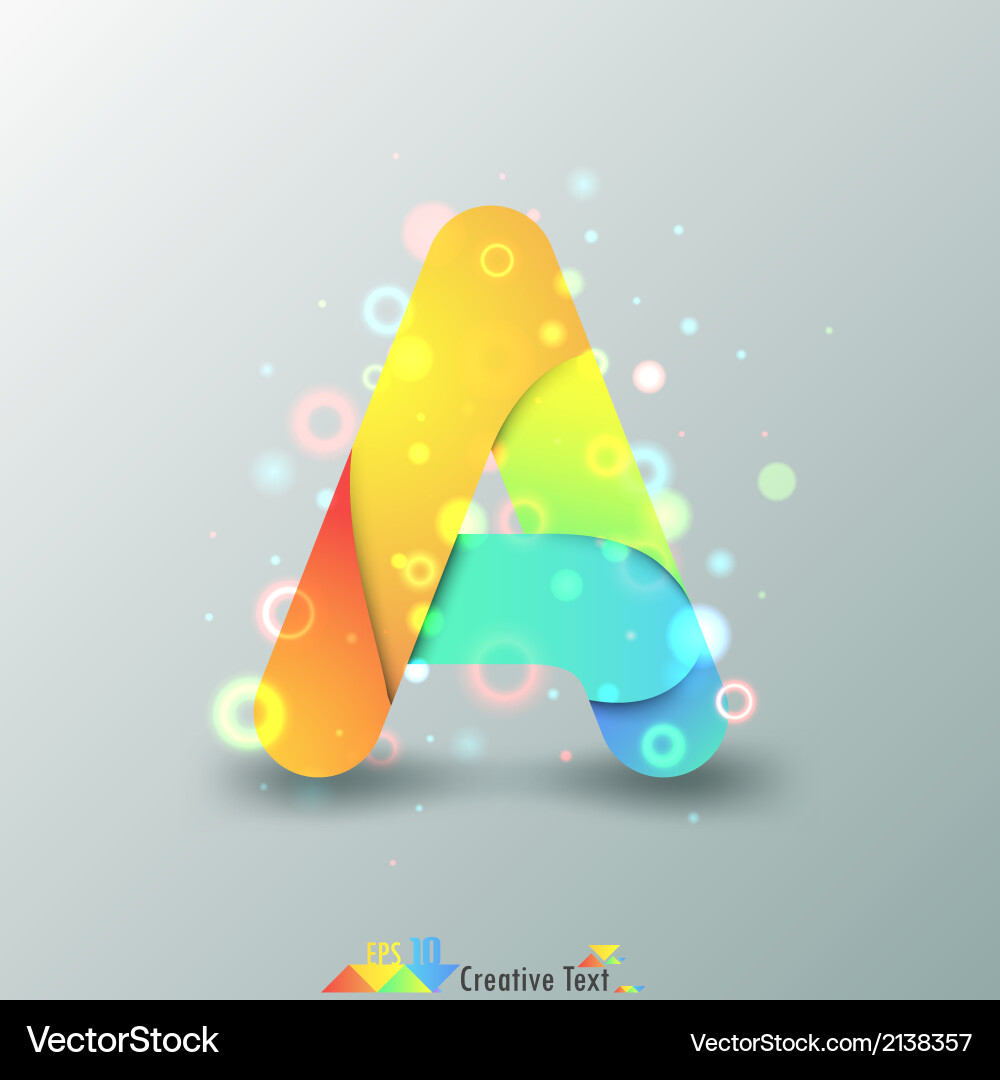 Modern capital letter Royalty Free Vector Image