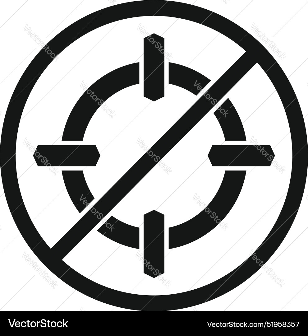 No targeting icon showing stop targeting someone Vector Image