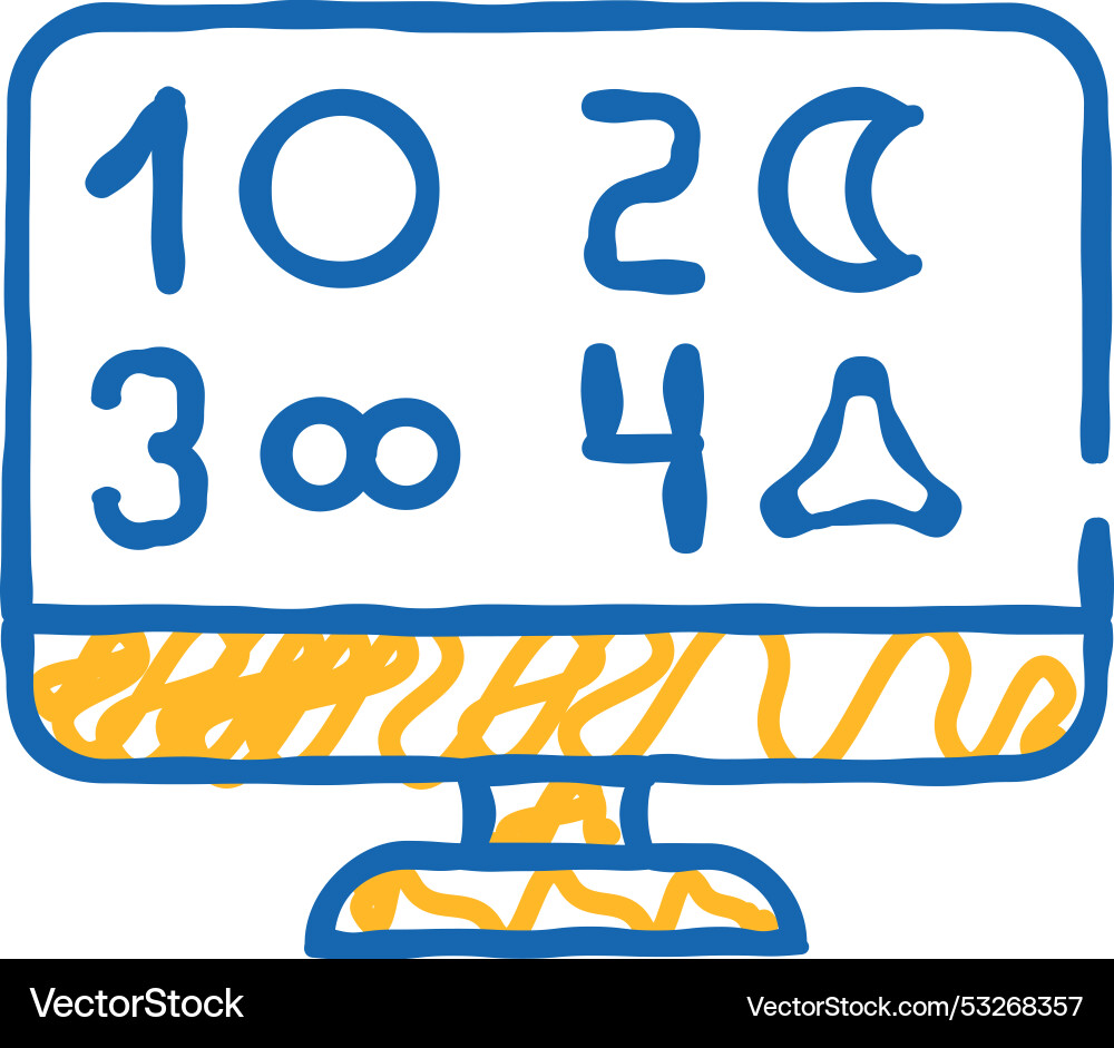 Phobia test icon doodle Royalty Free Vector Image