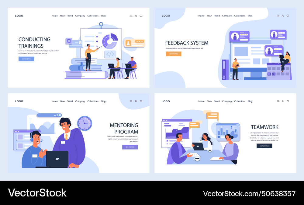 Professional development set professionals engage Vector Image