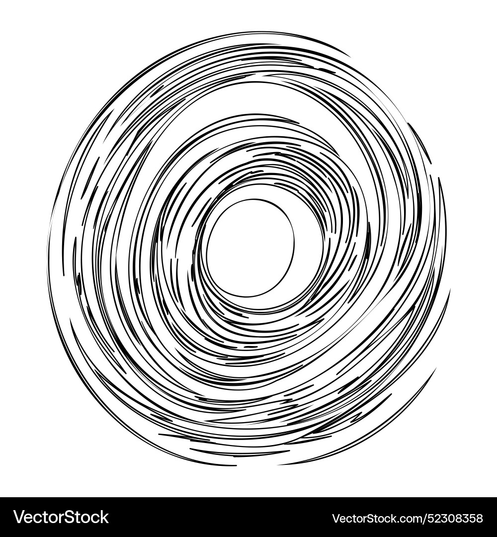 Black hole outline sketch Royalty Free Vector Image