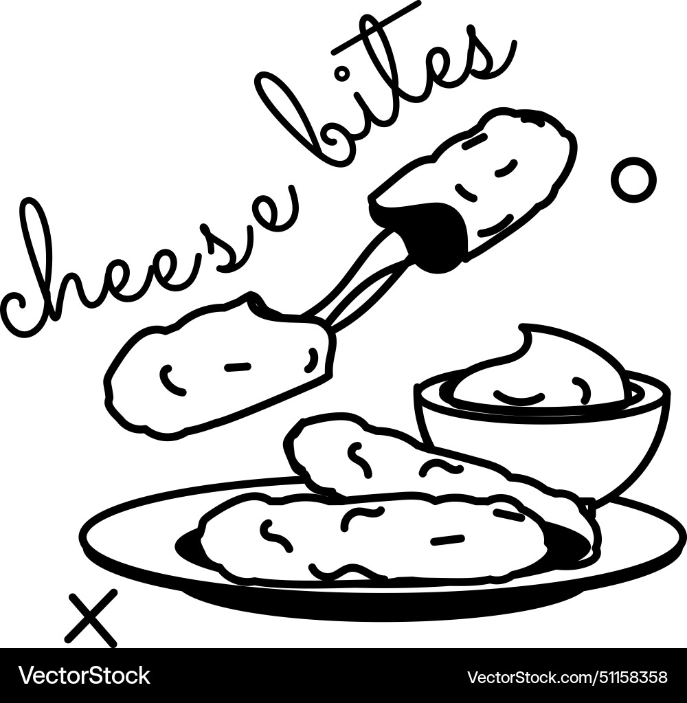 Cheese bites Royalty Free Vector Image - VectorStock