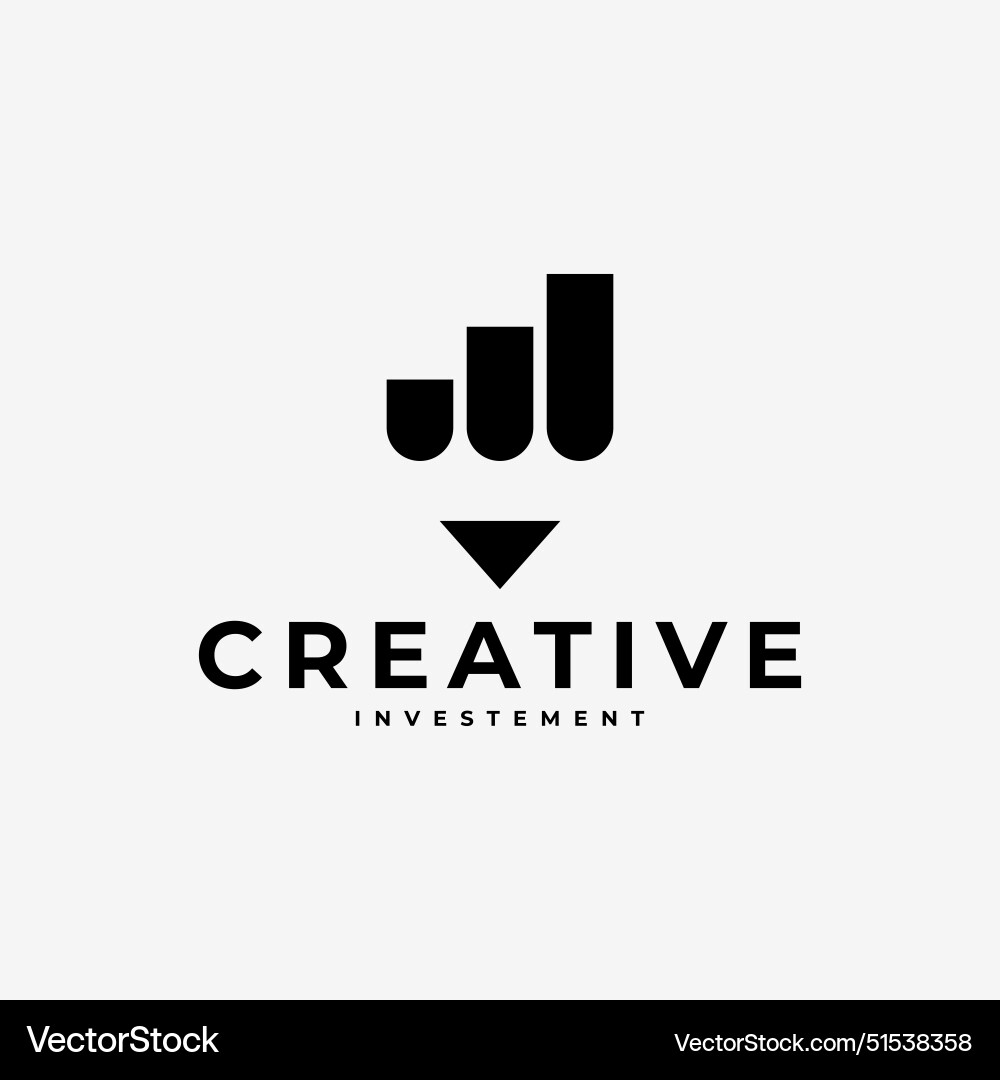 Creative investment pencil pen logo icon Vector Image