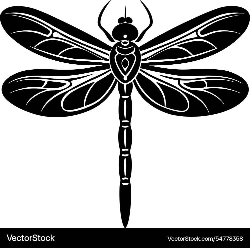 Dragonfly-silhouette Royalty Free Vector Image