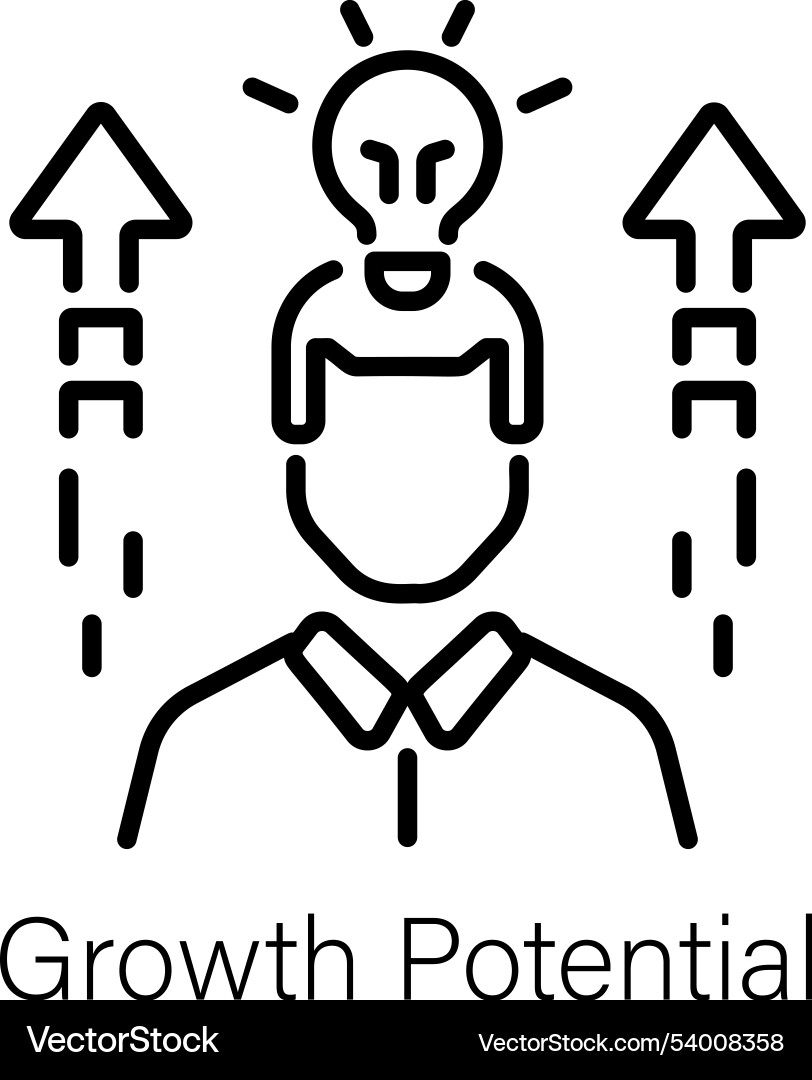 Growth potential Royalty Free Vector Image - VectorStock