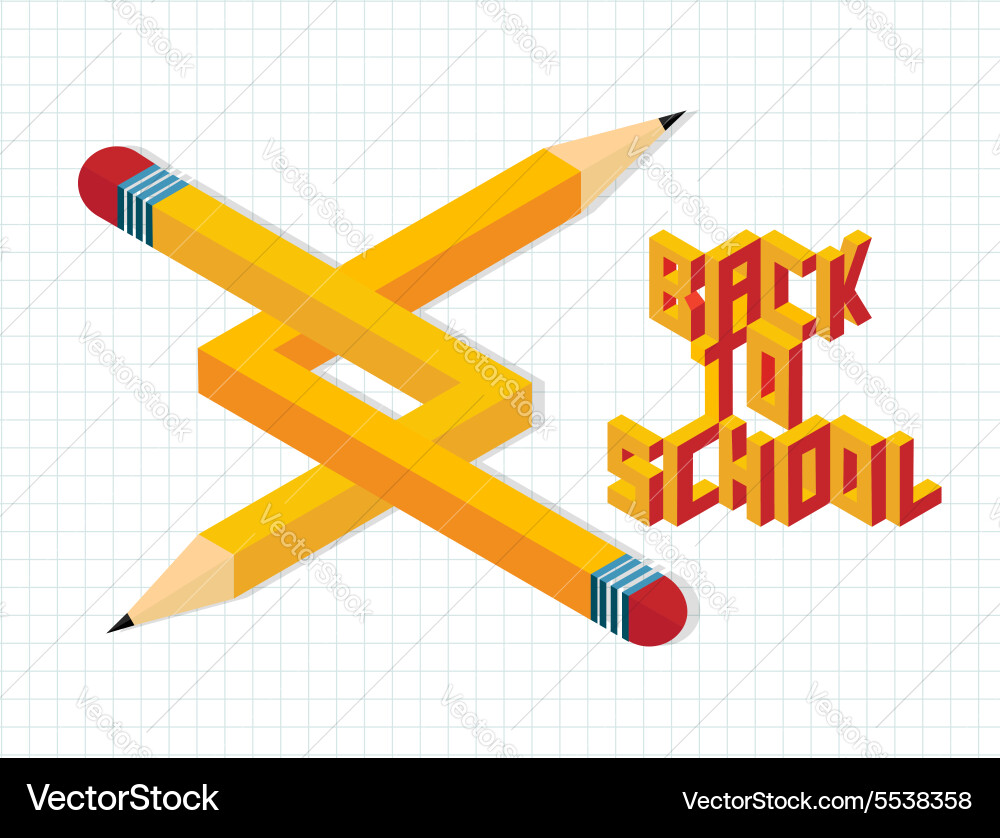 School Pencil Concept Royalty Free Vector Image