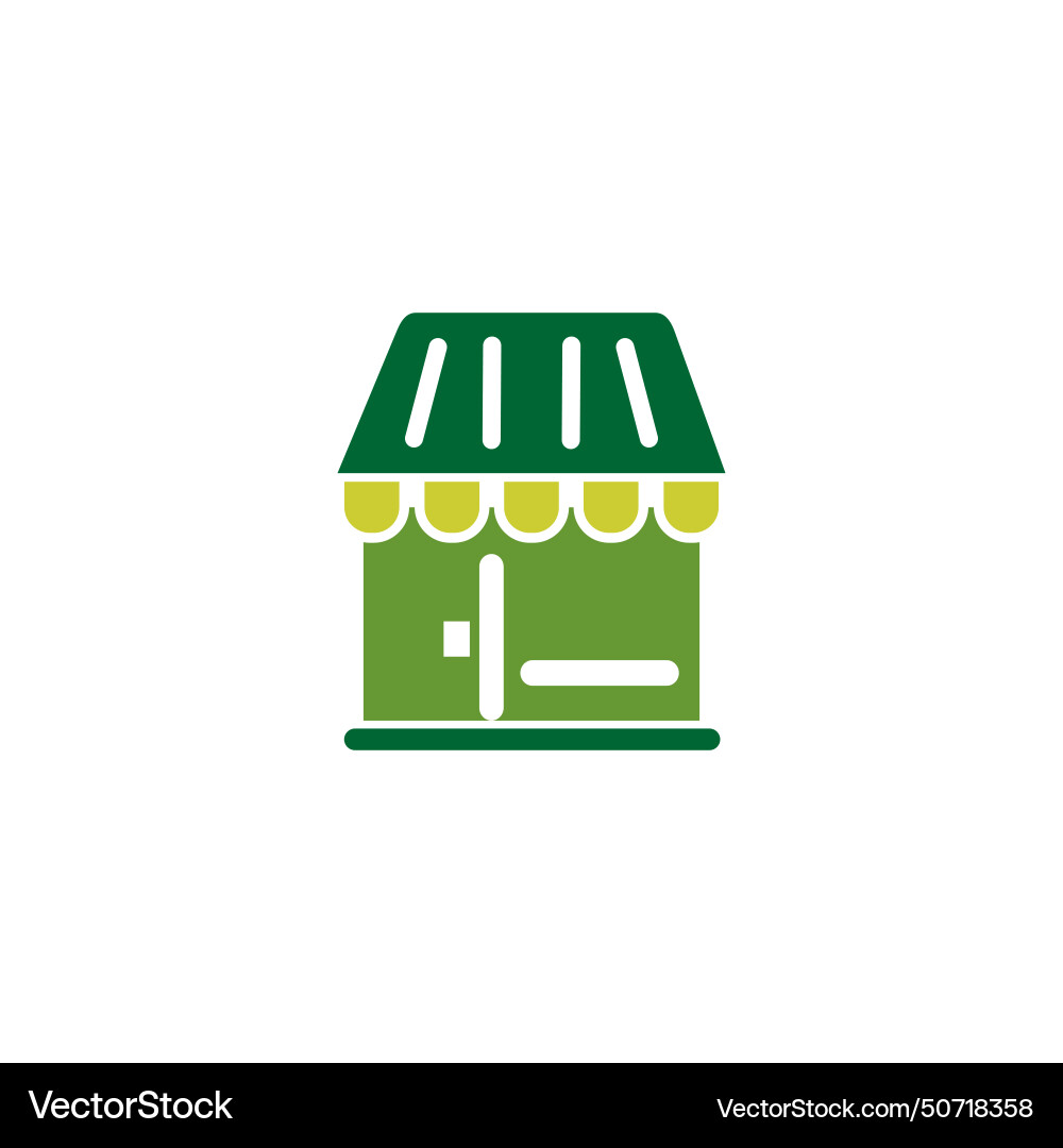 Store line icon small logo Royalty Free Vector Image
