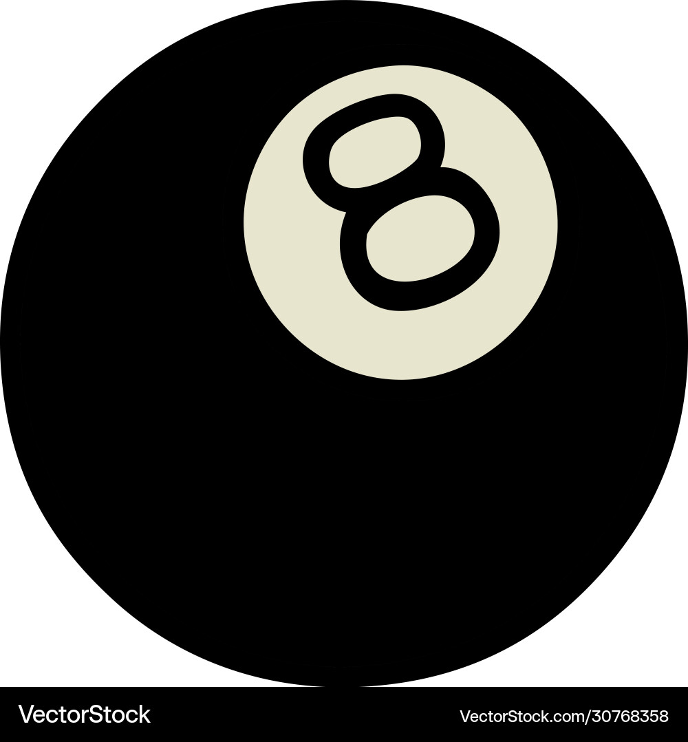 Traditional tattoo a 8 ball Royalty Free Vector Image