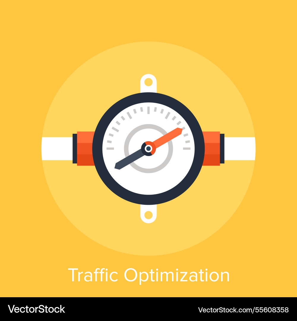 Traffic optimization concept Royalty Free Vector Image