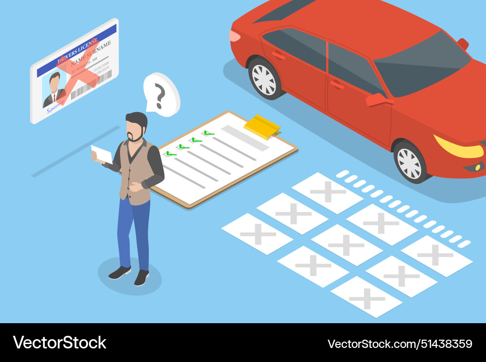 3d isometric flat of expired Royalty Free Vector Image