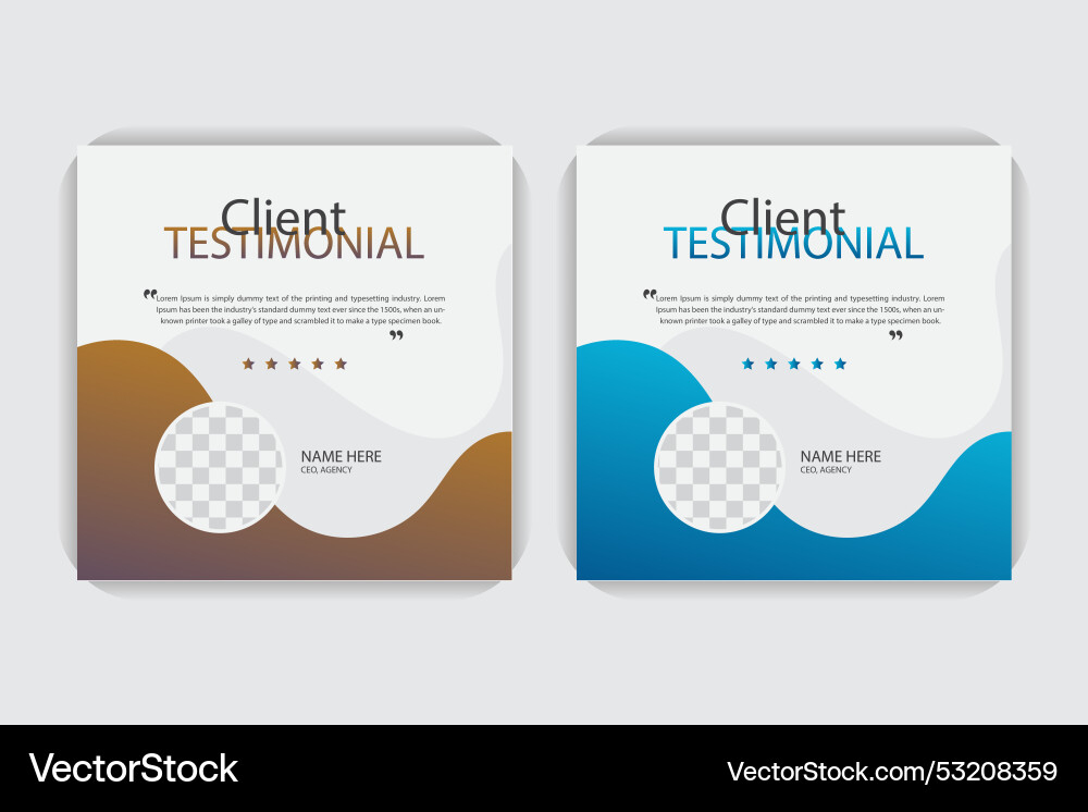 Abstract and modern customer feedback testimonial Vector Image