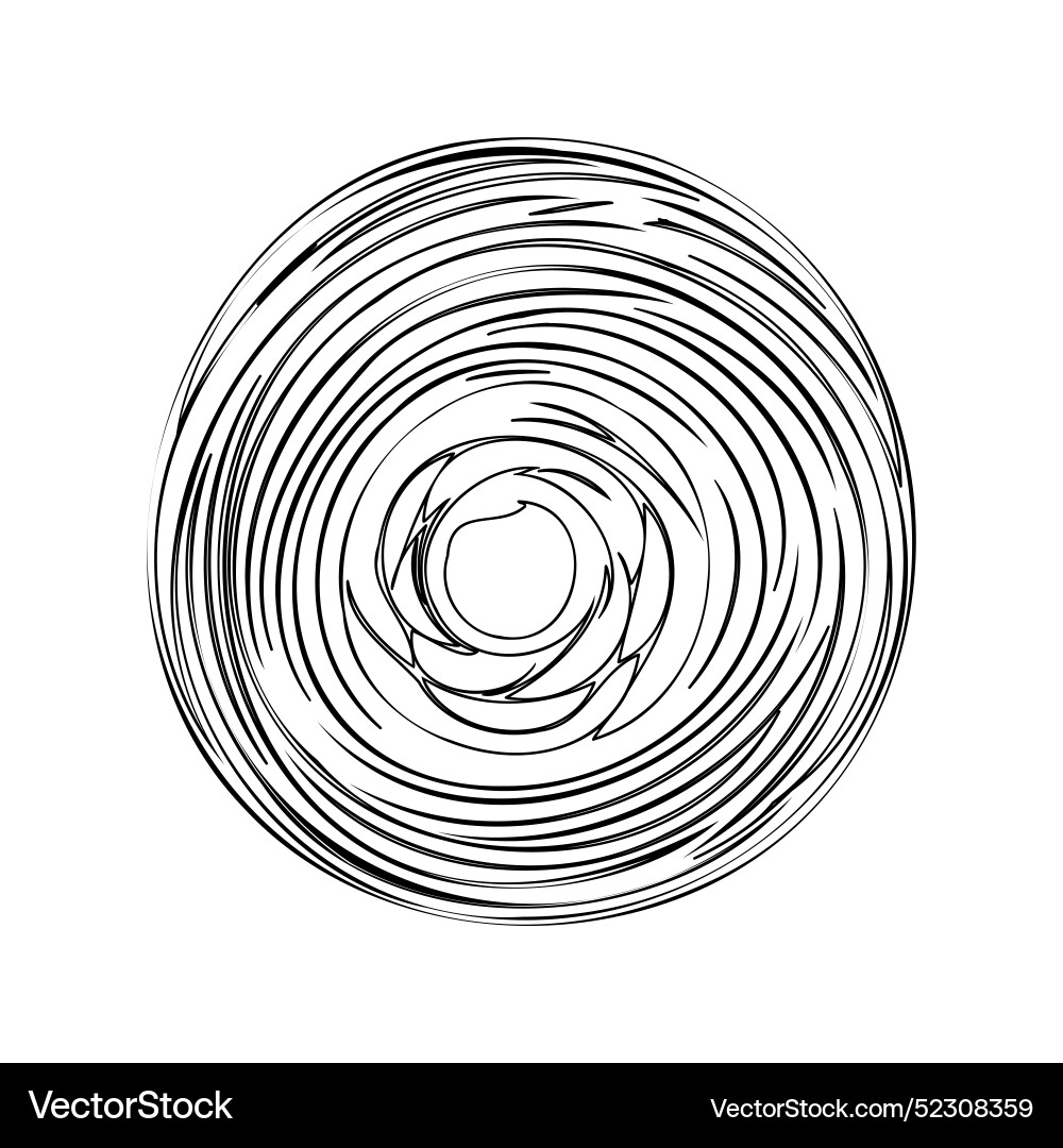 Black hole outline sketch Royalty Free Vector Image