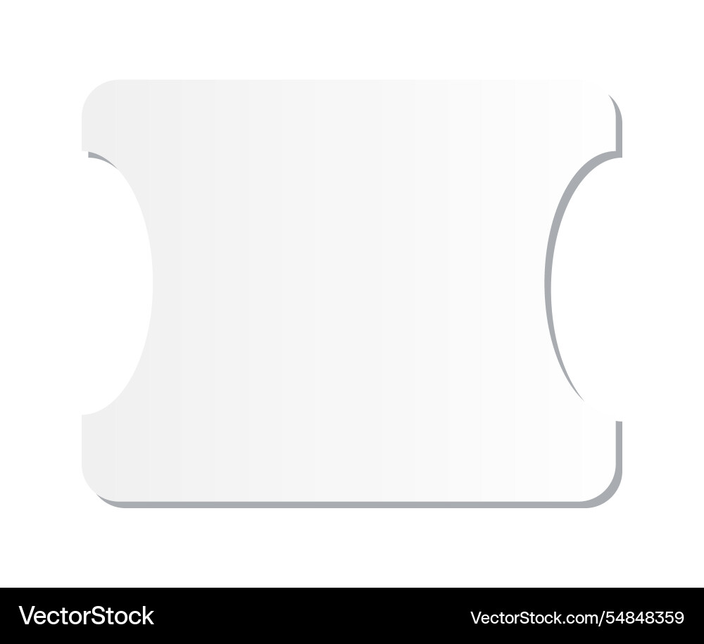 Blank ticket template concert lottery Royalty Free Vector